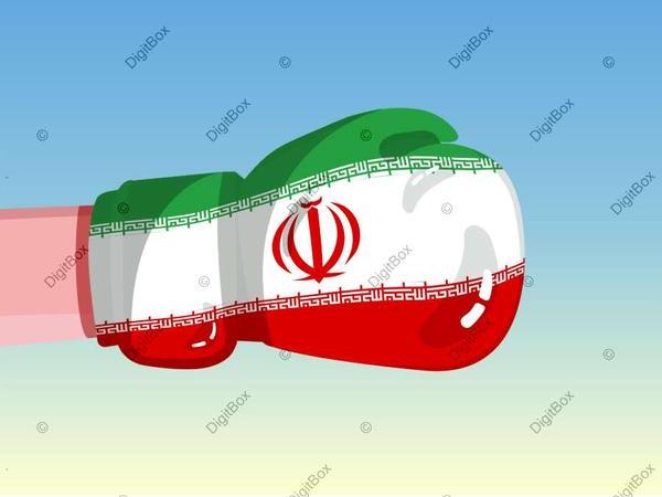 وکتور دستکش بوکس طرح پرچم دیجیت باکس Digitbox