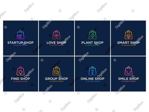 دانلود مجموعه لوگو فروشگاه دیجیت باکس Digitbox