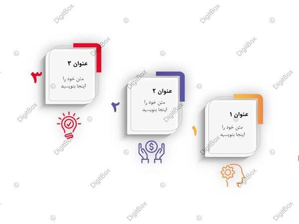 طرح اینفوگرافی لایه باز دیجیت باکس Digitbox