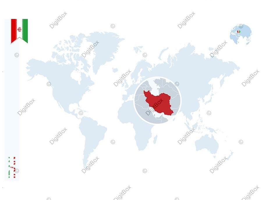 نقشه جهان و ایران دیجیت باکس Digitbox