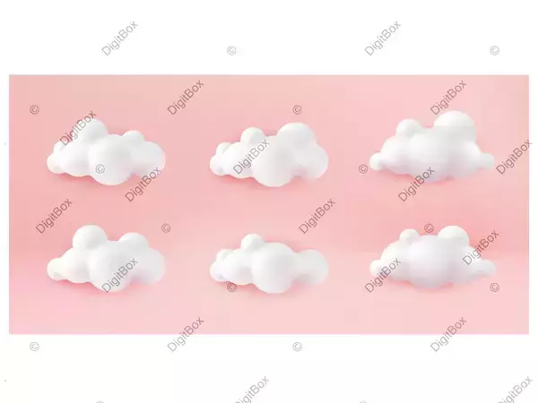 عکس بدون پس زمینه ابر سه بعدی دیجیت باکس Digitbox